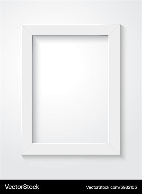 White Frame Mockup Royalty Free Vector Image Vectorstock