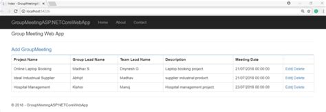 CRUD Operation In ASP NET Core With Razor Pages Using ADO NET