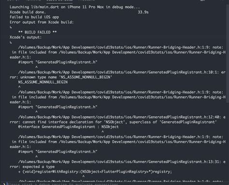 after upgrade xcode 11 4 even simple app is created with flutter create