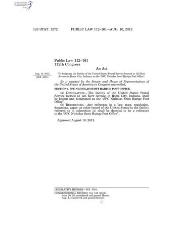An Act To Designate The Facility Of The United States Postal Service