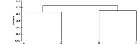 Braycurtis Similarity Dendrogram Of The Sampling Stations Download
