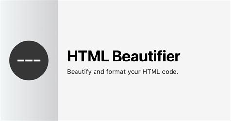 Html Beautifier Html Formatter