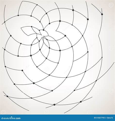 Geometric Vector Pattern Curves And Nodes Stock Vector Illustration Of Modern Decor 51027793