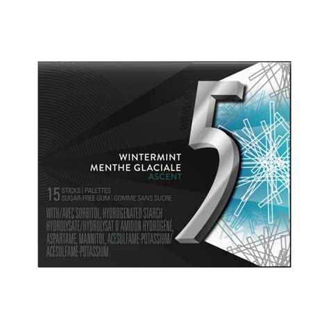 Five Ascent Wintermint Sf Gum Wrigley 15s 10 Bx Aiton Drug Co