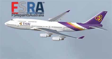 Thai Airways Boeing 747 400 Hs Tgo For Fsx