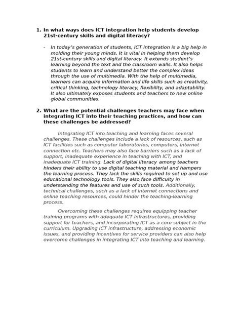 Ict Integration Pdf