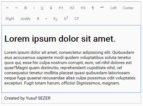 ⭐ Simple Extensible Editor Wysiwyg Yseditor Js