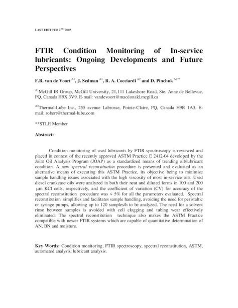 Pdf Ftir Condition Monitoring Of In Service Dokumen Tips