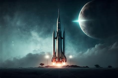 Premium Photo Spacecraft Takes Off From The Launch Pad On Earth Space Exploration Conquest Of