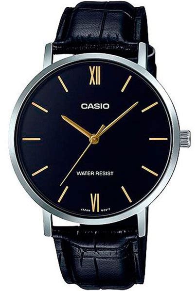 Кварцевые мужские наручные часы Casio Collection Mtp Vt01l 1b на кожаном ремешке купить с