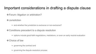What Makes A Good Dispute Resolution Clause PPTX