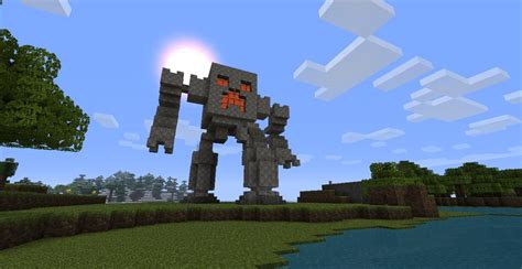 Giant Robot Creeper Statue Minecraft Map
