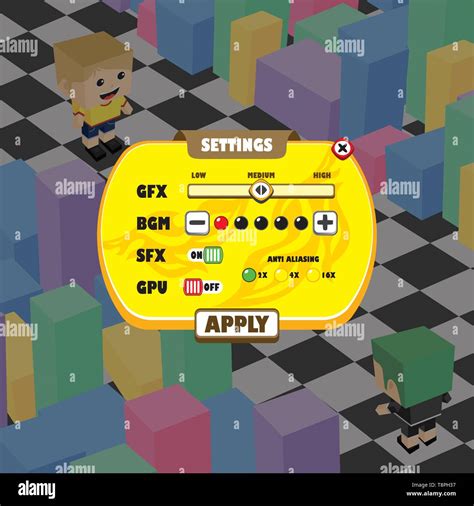 Game Ui Menu Application Mobile App Vector Art Stock Vector Image And Art Alamy