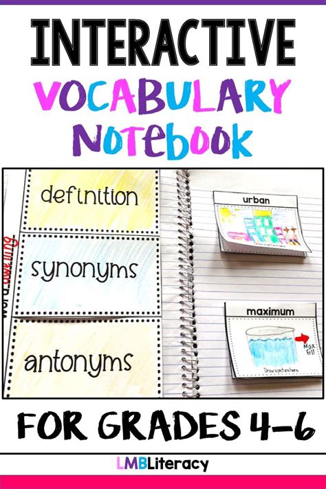 Vocabulary Notebook Template