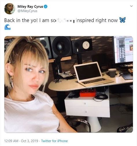 Miley Cyrus Inspired As She Returns To The Studio Express Star