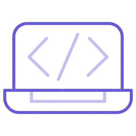 Premium Vector Laptop Coding Vector Illustration