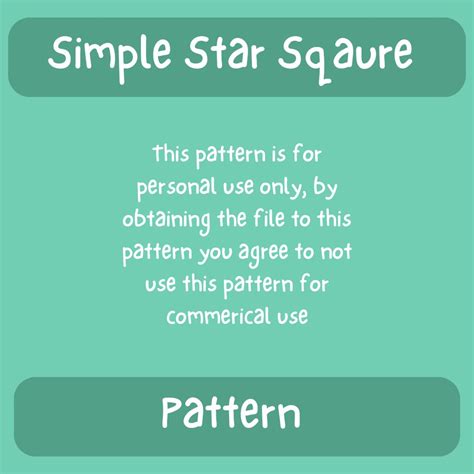 Simple Star Square Pattern Granny Square Crochet Star Crochet Square