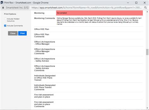 Printing Rows From Report Page 2 — Smartsheet Community