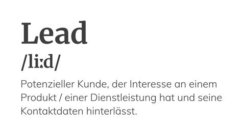 Was ist ein Lead – LeadEngine – Sales accelerated