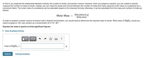 Solved In Part A You Explored The Relationship Between Chegg Com