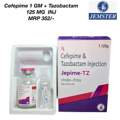 Cefipime 1000mg Tazobactam 125 Mg Injection 2 25 G At ₹ 352 Vial In