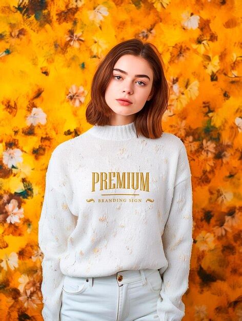 Дизайн макета роскошной белой футболки Psd Премиум Psd Файл