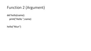 Lecture Python Function Ewurc PPT