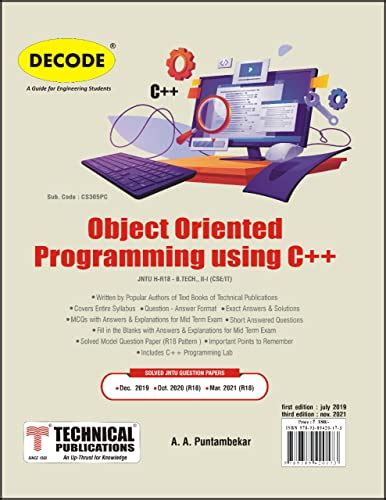 Buy Decode Object Oriented Programming Using C For Jntu H 18 Course Ii I Cse