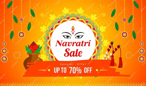 Premium Vector Navratri Sale Template Vector Design