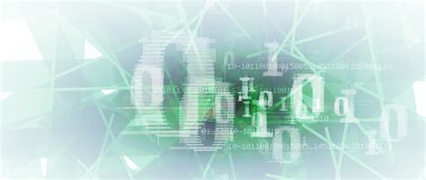 Bytes Of Binary Code Run Through Network Abstract Futuristic Technology
