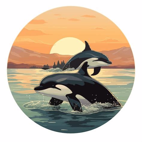 Premium Vector Circle Landscape