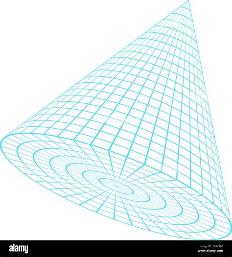 Cyberpunk 3d Mesh Cone Stock Vector Image And Art Alamy