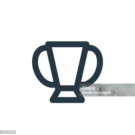 Icône Vecteur Trophée Isolé Sur Fond Blanc Contour Icône De Trophée De
