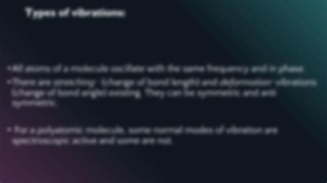 Solution Modes Of Vibration Atomic Spectra Of Triatomic And Polyatomic