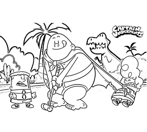 Captain Underpants Coloring Pages Coloringlib