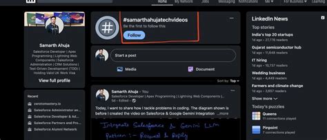 samarth ahuja on linkedin samarthahujatechvideos salesforce youtube