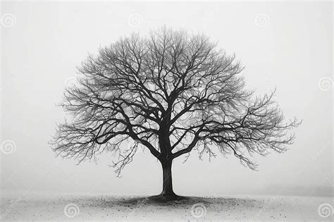 Serene Nature Black And White Tree Wallpaper Background High Detail