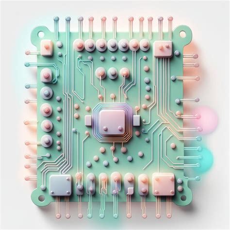 Circuit Board With Processor 3d Render Premium Ai Generated Vector