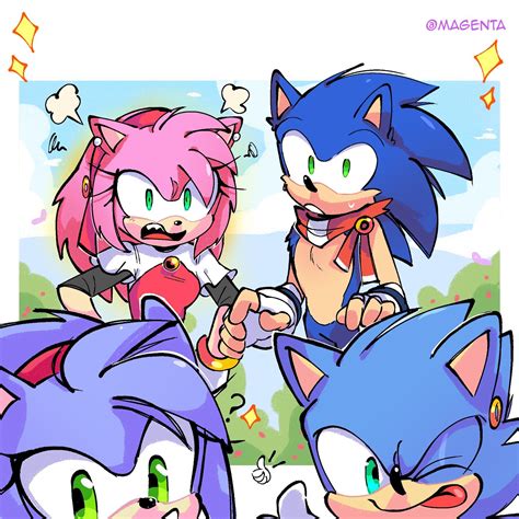 Pin By D̷a̷r̷k̷o̷ On Sonic Ships Sonic And Amy Hedgehog Art