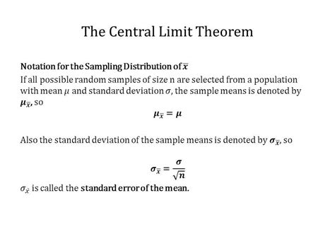Central Limit Theorem