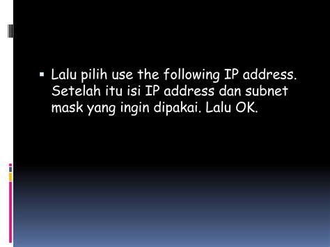 Cara Setting Ip Address Ppt