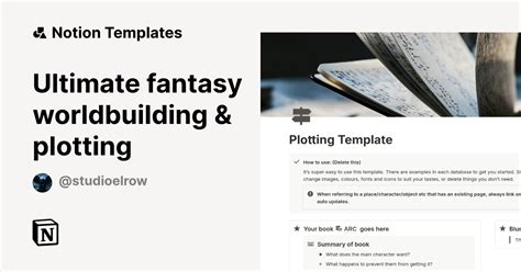 Ultimate Fantasy Worldbuilding And Plotting Template Notion Marketplace