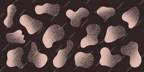 Premium Vector White Amoeba Blob With Gritty Texture Organic Abstract Shape Liquid Amorphous