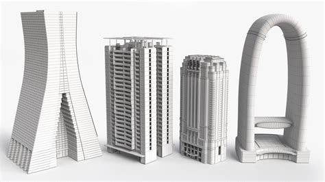 High Detailed City Building Pack 3d Model Turbosquid 2081196