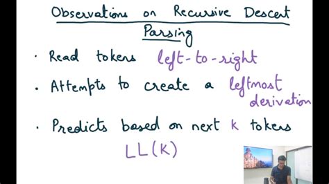 compiler design module 20 predictive parsing youtube