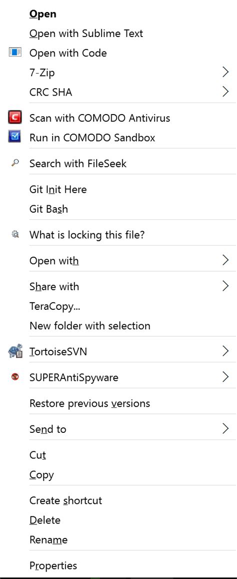 gratis free context menu editor for windows 10 software