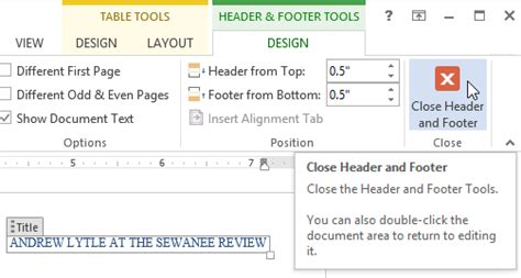 header and footer computer technology