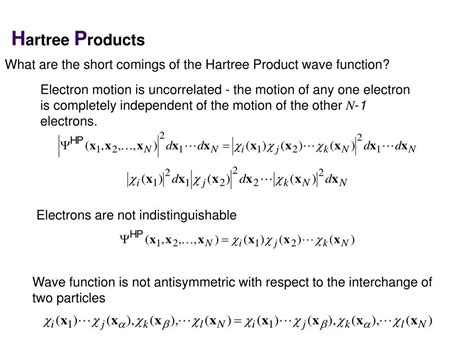 Ppt Hartree Fock Theory Powerpoint Presentation Free Download Id