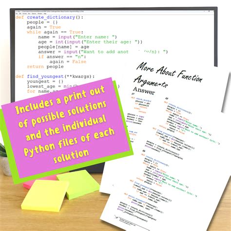 Python Challenges More About Function Arguments Teaching Resources