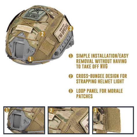 Tactical Multicam Helmet Cover For Ops Core Survival Gears Depot